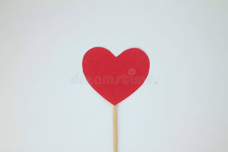 Red Isolated Heart Made of Paper Symbol of Love on a White Background ...