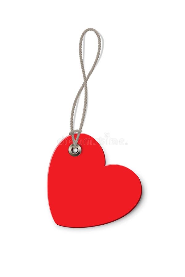 Red Heart with String Isolated on White Background. Vector Design ...