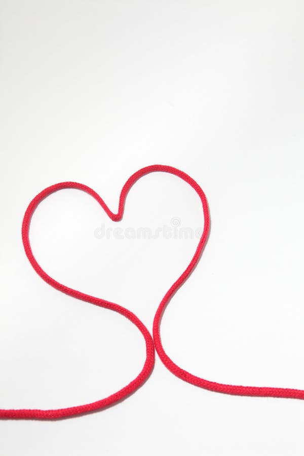 Red heart string stock illustration. Illustration of decoration - 65908578