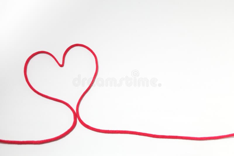 Red heart string stock illustration. Illustration of concept - 65908619