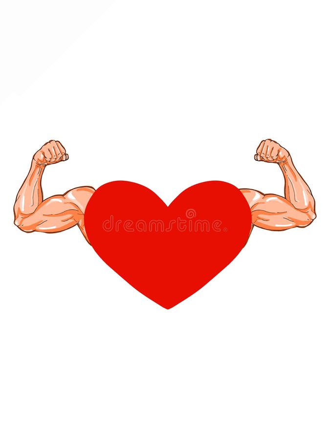 Heart Strong Arms Stock Illustrations – 385 Heart Strong Arms Stock ...