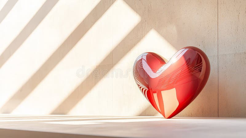 Red Heart on a Sunny Day stock image. Image of sweet - 339081723