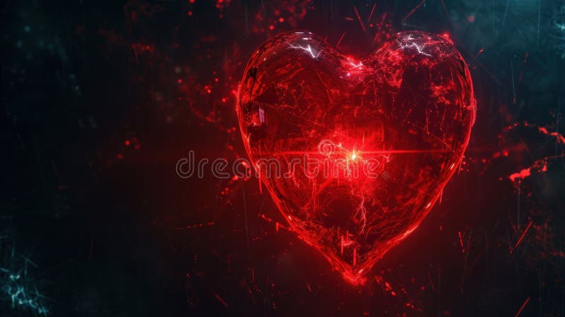 Red Heart Symbol Made of Time Loop. Generative AI Stock Photo - Image ...