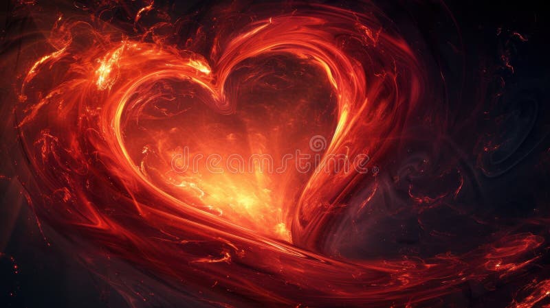 Red Heart Symbol Made of Time Loop. Generative AI Stock Photo - Image ...