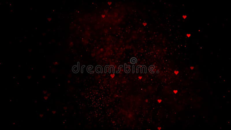 Red Heart Symbol Particle Background, Red Love Particles Background ...