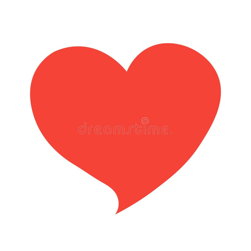 Red Heart Symbol Speech Bubble Stock Illustration - Illustration of ...