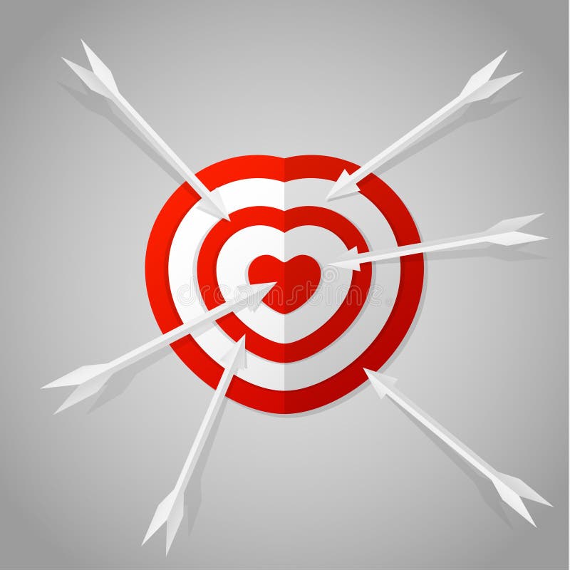 Red Heart Target Aim With Arrow Stock Vector - Illustration of leisure ... Red Heart Target Aim With Arrow Stock Vector - Illustration of leisure ...