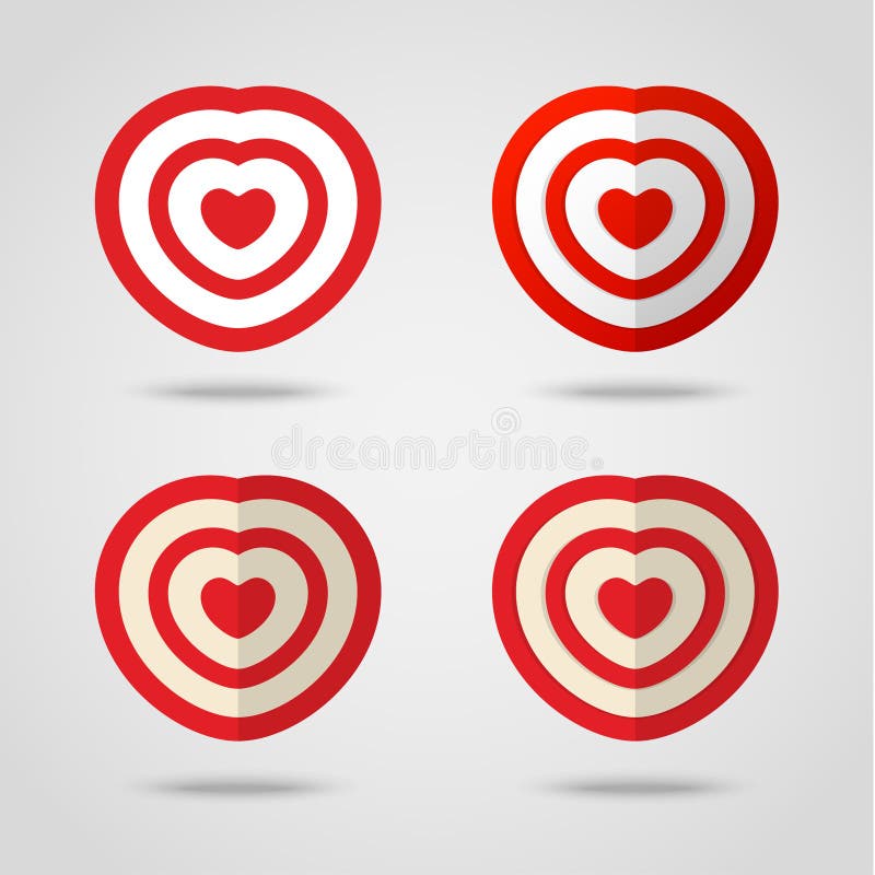 Heart Target stock vector. Illustration of love, heart - 16687560