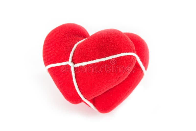 Red heart tied together stock photo. Image of together - 29356034