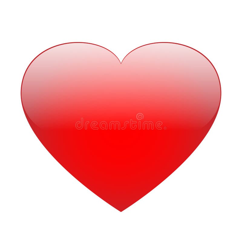 Red heart vector stock vector. Illustration of stylized - 99084004