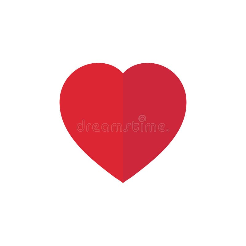 Red Heart. Vector Isolated Image. Stock Illustration - Illustration of ...
