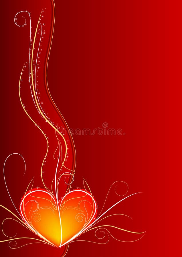 Red heart vertical stock vector. Illustration of vertical - 7958776