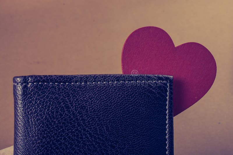 Red Heart and Wallet As Finance Concept Stock Photo - Image of passion ...