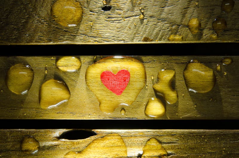 Red heart in water drop stock photo. Image of desk, decoration - 36108300