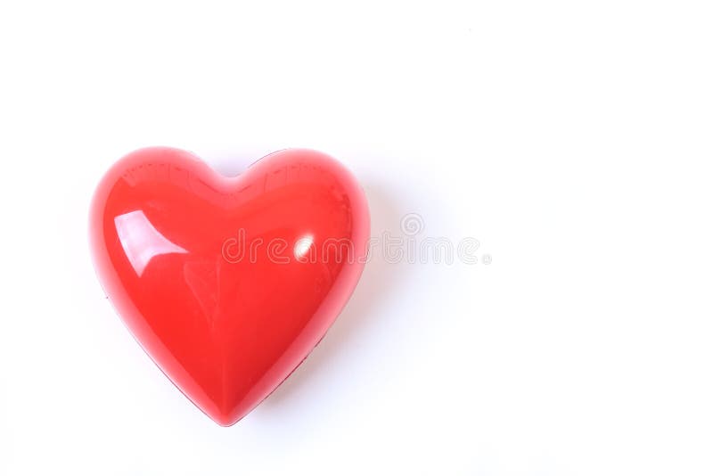 A Red Heart on White Background Stock Photo - Image of design, symbol ...