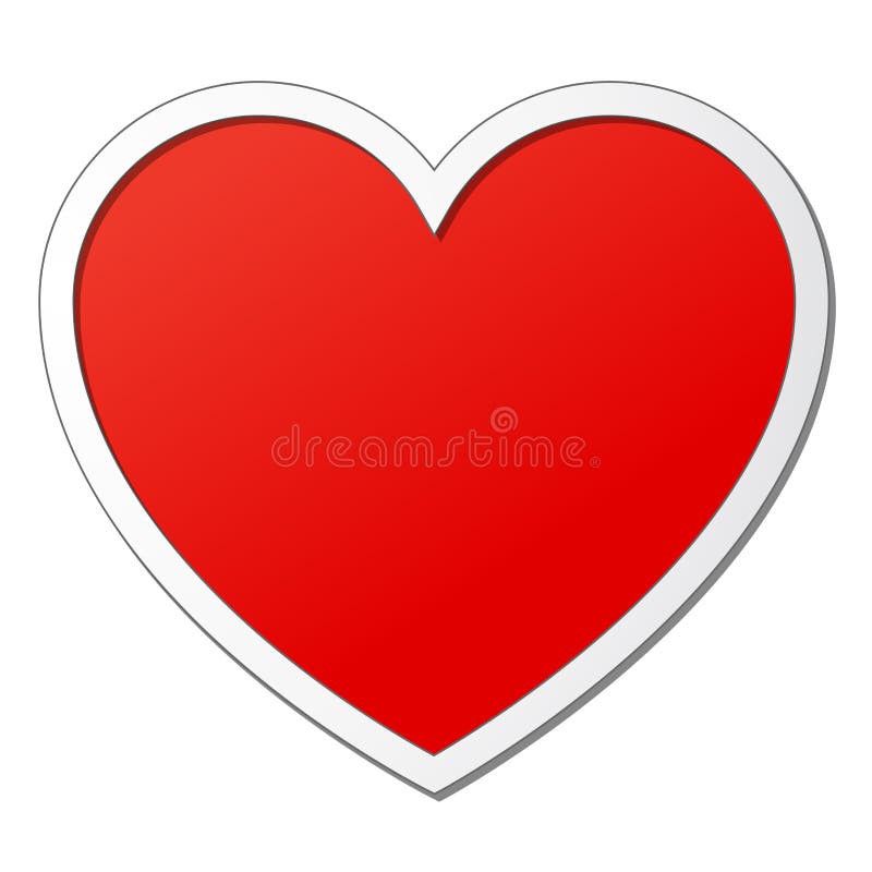 Red Clipart Heart stock vector. Illustration of glow - 16769241