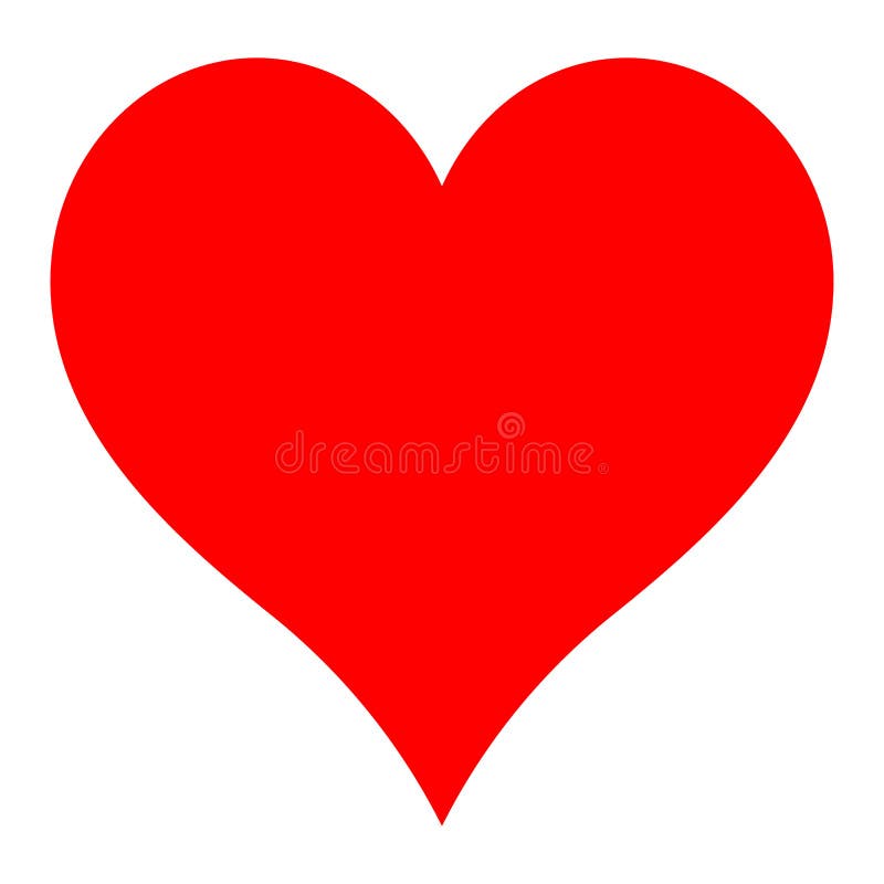 Red Heart for Womens Day Long. Stock Vector - Illustration of ...