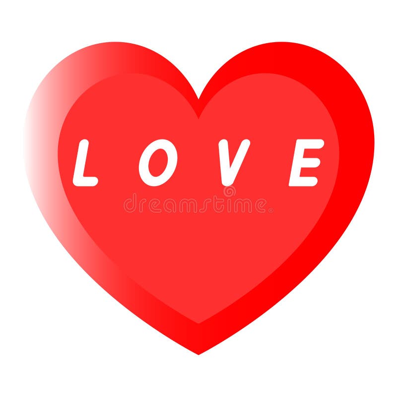 Red Heart for Womens Day with Two Path an Caption with White Fill ...