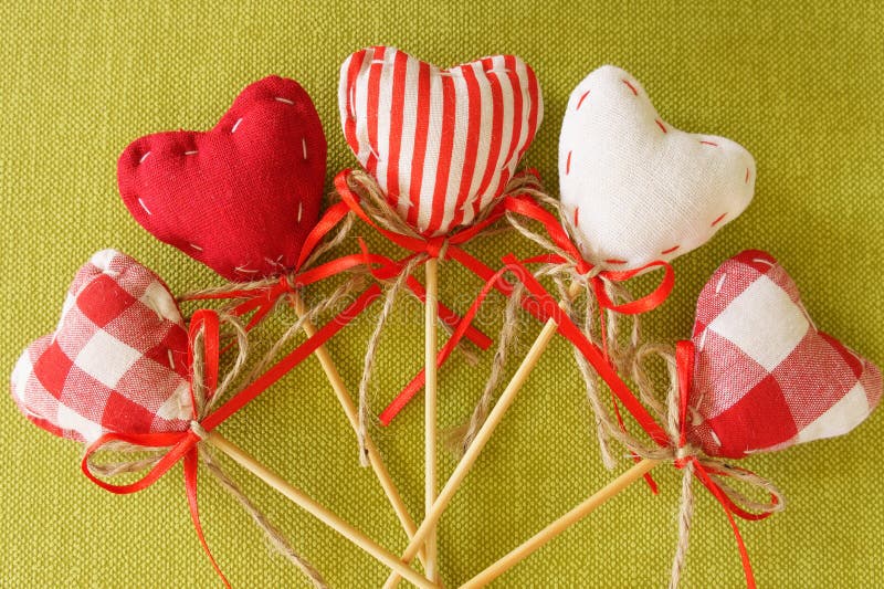 Red heart on wooden stick stock image. Image of texture - 36546905