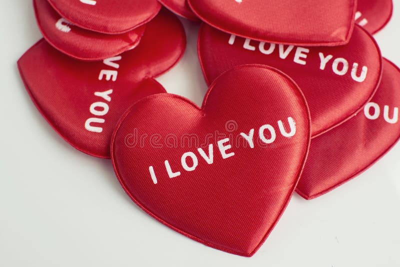 Red Heart with the Word Love You Stock Image - Image of shape, lover ...