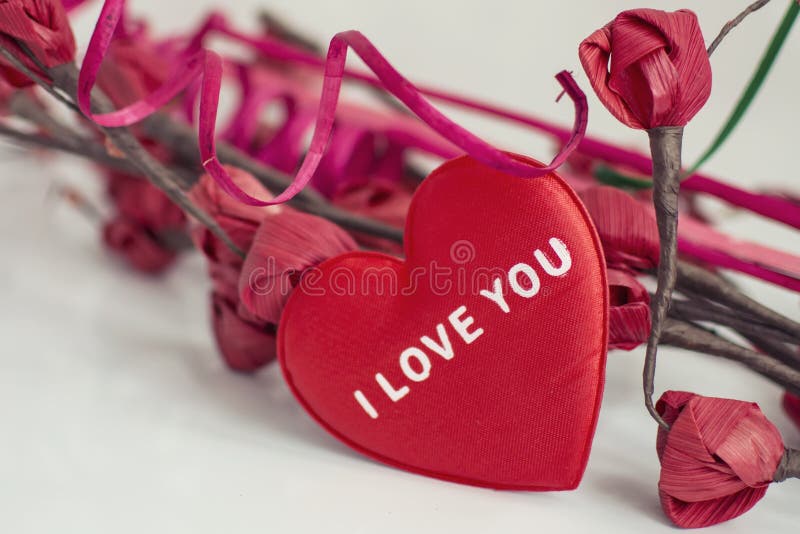Red Heart with the Word Love You Stock Photo - Image of love, passion ...