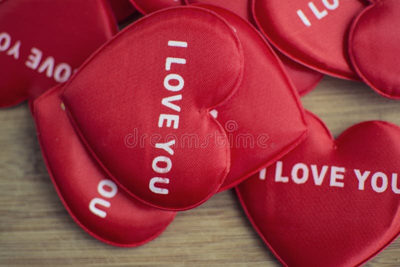 Red Heart with the Word Love You Stock Photo - Image of symbol, sweet ...