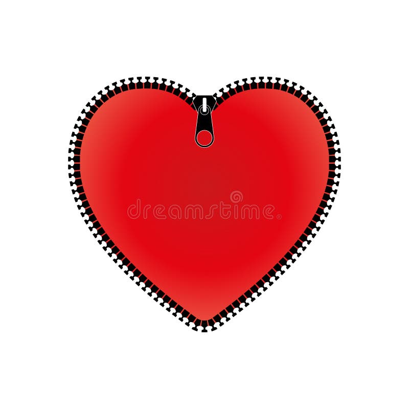 Red Heart Zipper Stock Illustrations – 175 Red Heart Zipper Stock ...