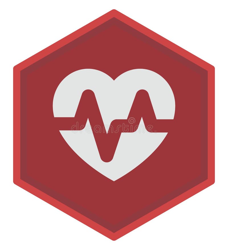 Red heartbeat, icon stock vector. Illustration of arrhythmia - 260374883