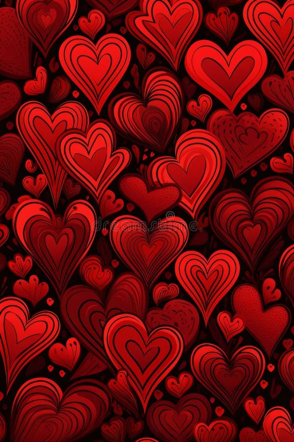 Red Hearts As Abstract Background, Wallpaper, Banner, Texture Design ...