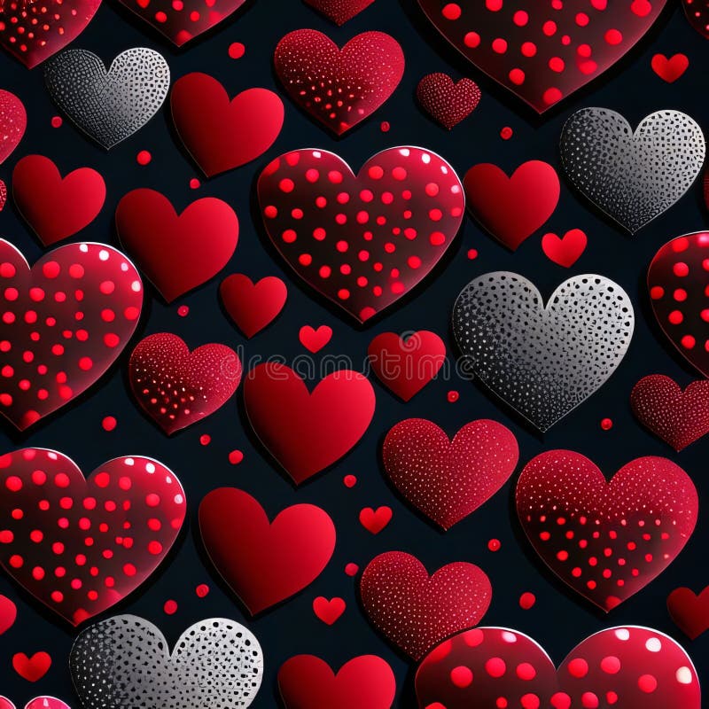 Red Hearts As Abstract Background, Wallpaper, Banner, Texture Design ...