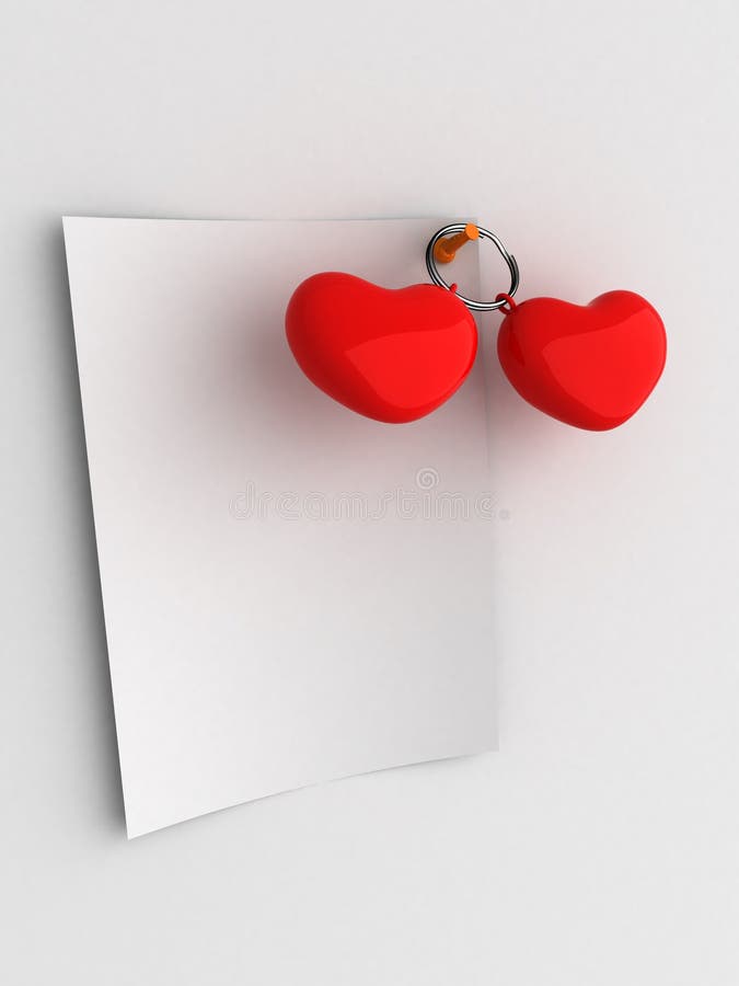 Red hearts blank note stock illustration. Illustration of heart - 4172155