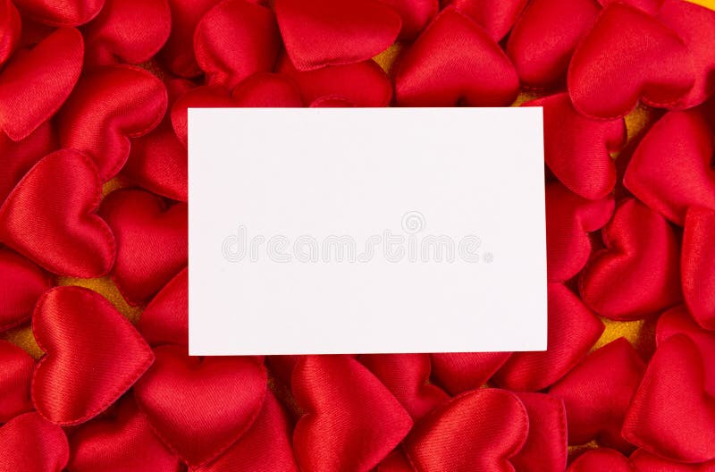 Red hearts with card stock photo. Image of greeting - 135994408