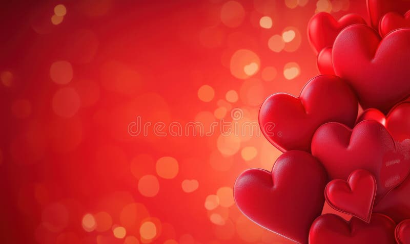 Cluster Glossy Red Hearts Vibrant Background Stock Photos - Free ...