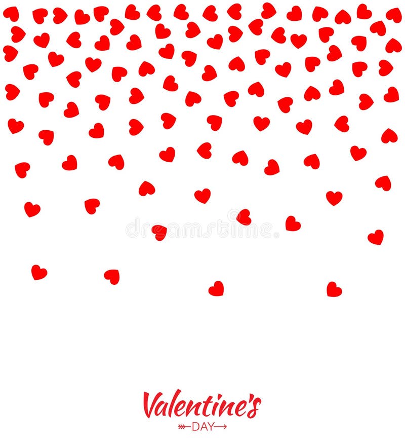 Red Hearts Gradient Background for Valentines Day Design Vector Card ...