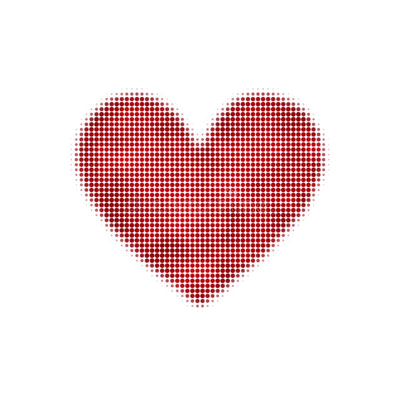 Heart with halftone effect stock vector. Illustration of postcard ...