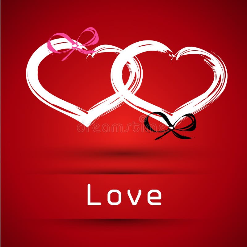 Red hearts in love stock illustration. Illustration of couple - 29772954