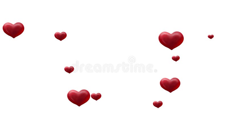 Red Hearts Motion Graphics with Plain White Background Stock Video ...