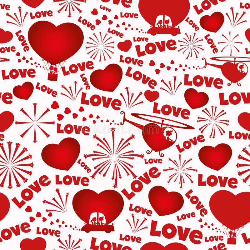 Red hearts pattern stock vector. Illustration of abstract - 66076057
