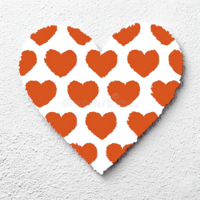Red Hearts Pattern on a White Background Creates a Vibrant Display of ...