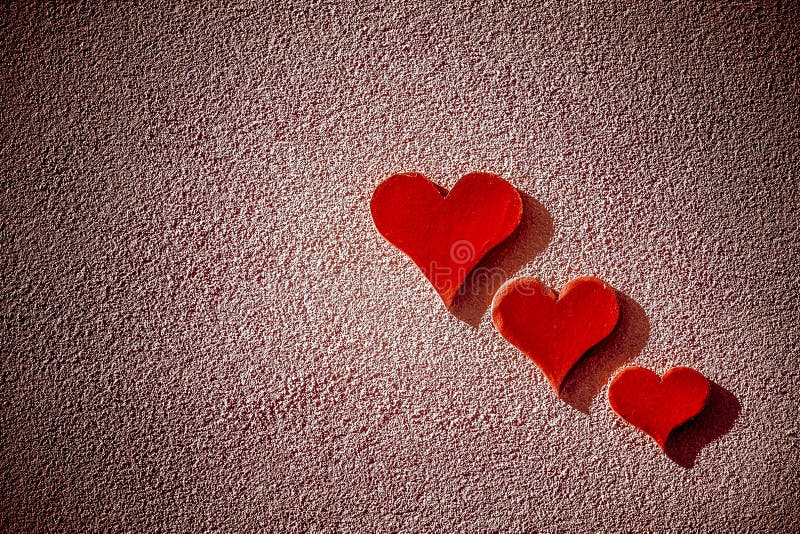 3 red hearts stock photo. Image of sweatheart, house - 147105000