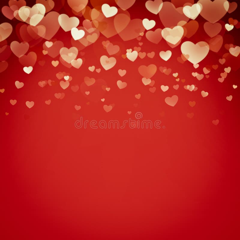 Red Hearts Valentine Day Background Stock Illustration - Illustration ...