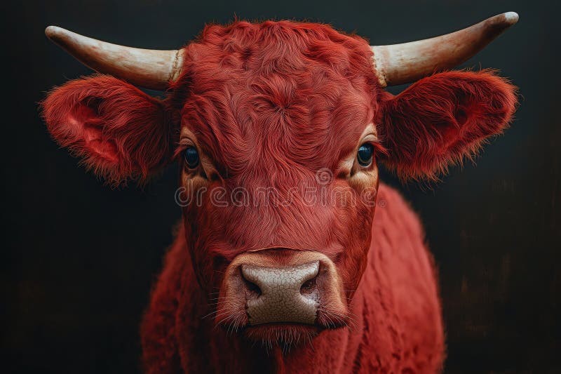 Red Heifer from the Bible. Generative AI. Stock Illustration ...