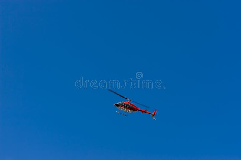 Red Helicopter stock photo. Image of aerial, chopper - 18862192