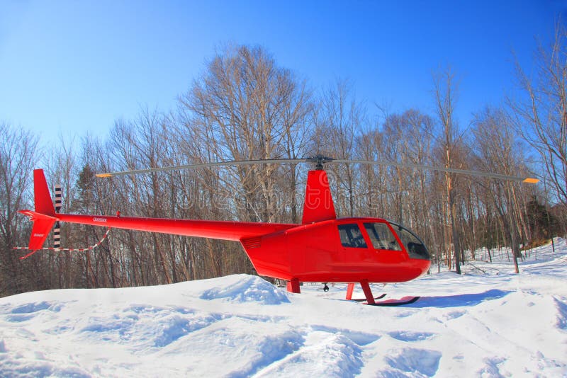 Red helicopter stock photo. Image of landed, sunlight - 4822464