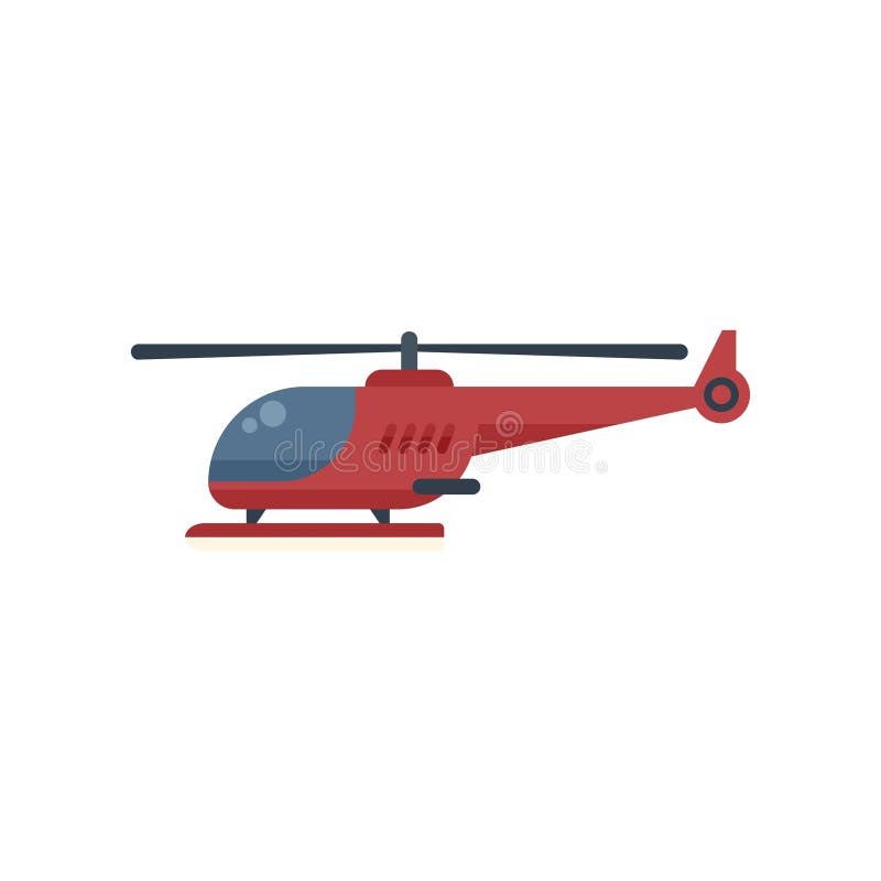 Red Helicopter Landing on a Helipad Illustration Stock Vector ...