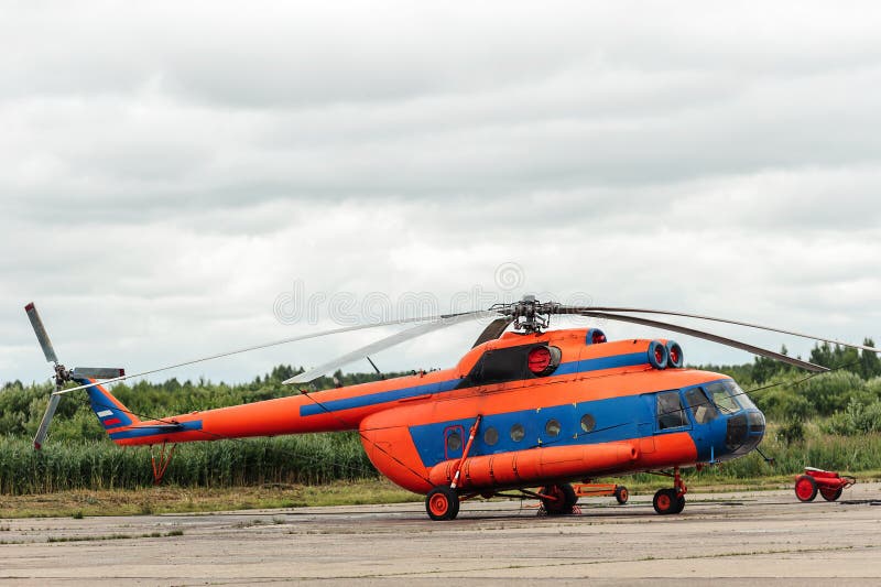 Red Helicopter stock image. Image of cockpit, chopper - 60099871