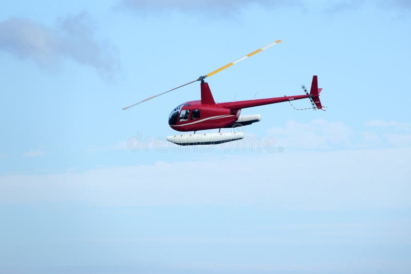 Red helicopter stock image. Image of helicogyre, entertainment - 366914831