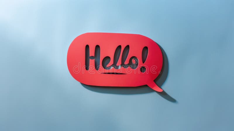 Hello Message Bubble Sign Red Stock Photos - Free & Royalty-Free Stock ...