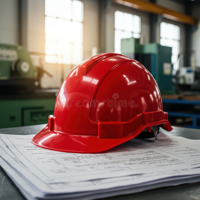 The Red Helmet on the Documents is a Reminder To Prioritise Safety and ...