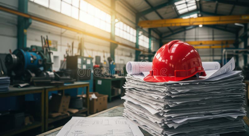 The Red Helmet on the Documents is a Reminder To Prioritise Safety and ...